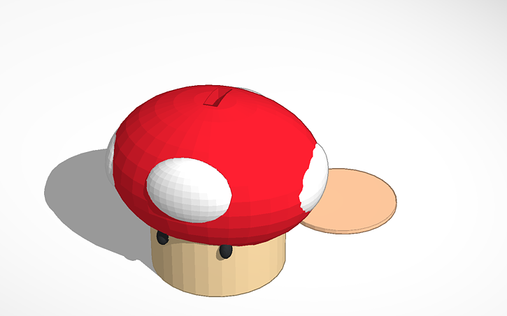 3D design Super mushroom Money box - Tinkercad