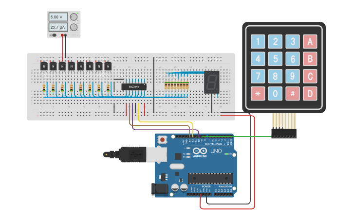 Circuit Design Contador Tinkercad