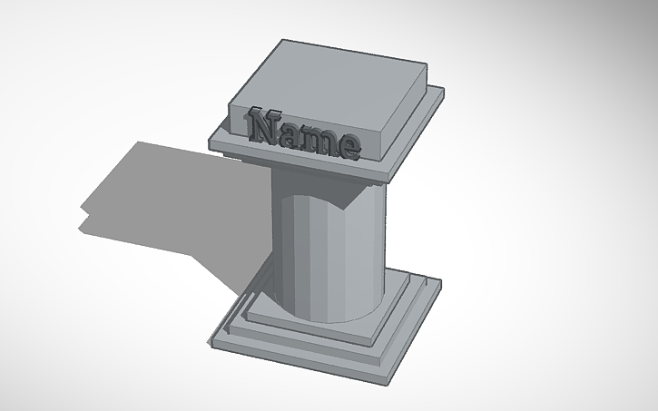 3D design Pedestal - Tinkercad