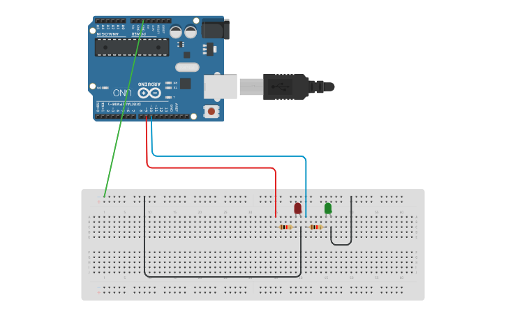 Circuit Design Blinking Led Tinkercad