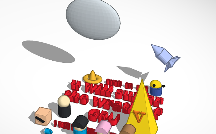 3D design Despicable meme - Tinkercad