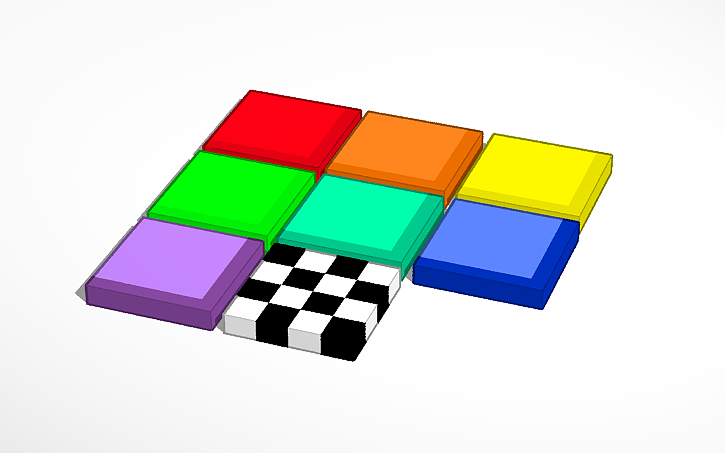 3D design Custom Rainbow Road from Mario Kart Super Circuit | Tinkercad