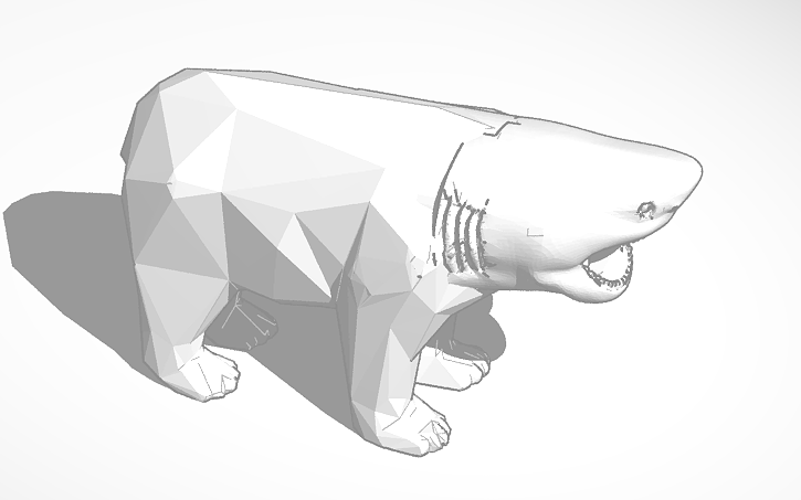 3D design Great-White....Bear? - Tinkercad