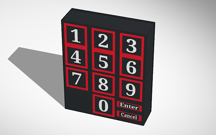 3D design Keypad - Tinkercad