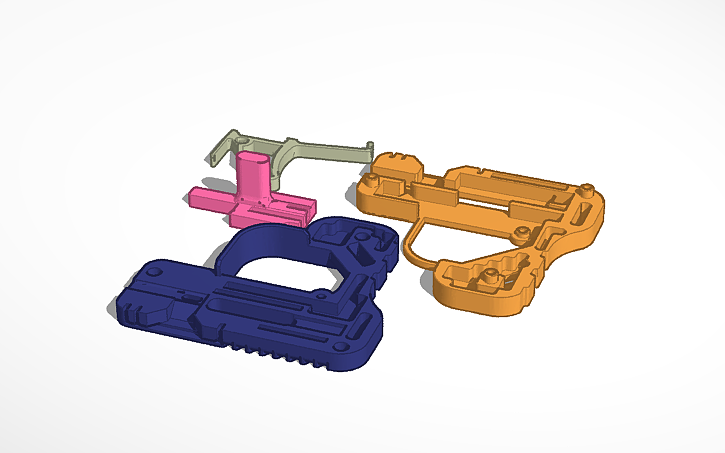 3D design tic tac gun (rubber band powered) - Tinkercad