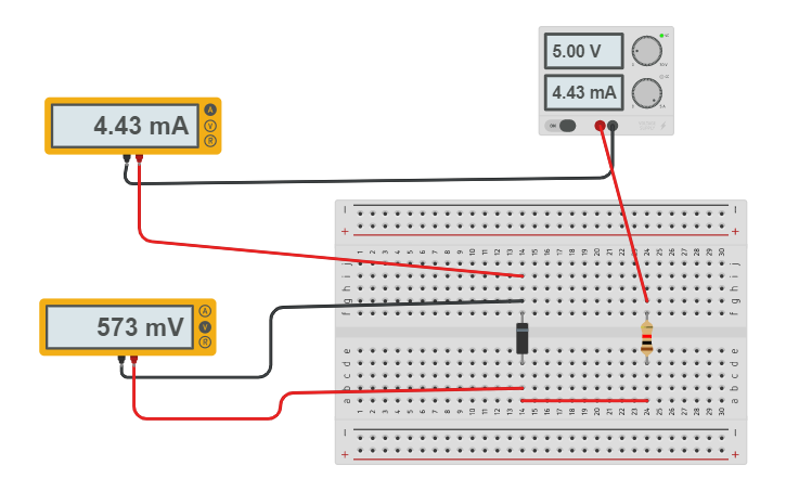 Circuit design DIODE - Tinkercad