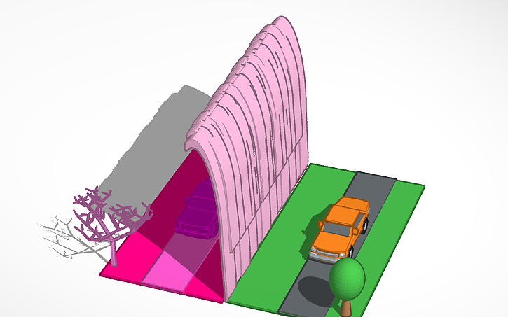 3D design Pink Waterfall World for DRM Creations’ Contest! | Tinkercad