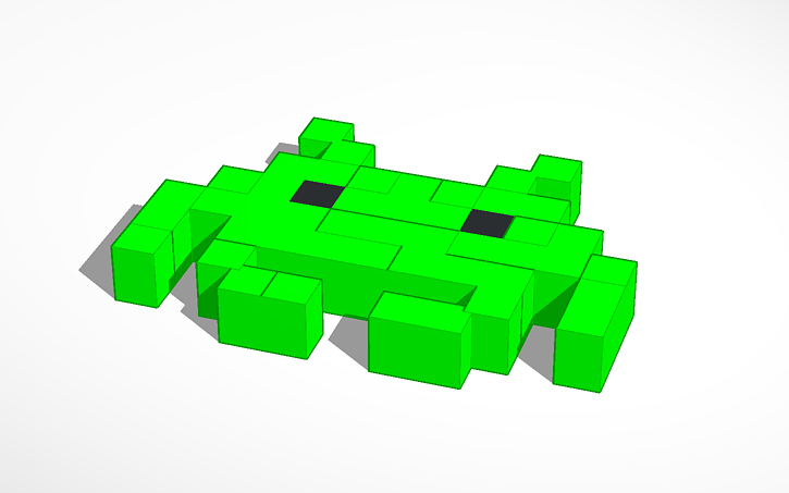3D design Space invader - Tinkercad