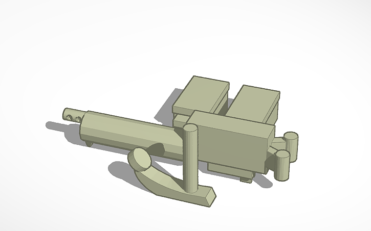 3D design BF1 Maxim MG, mounted, for LEGO Minifigs - Tinkercad