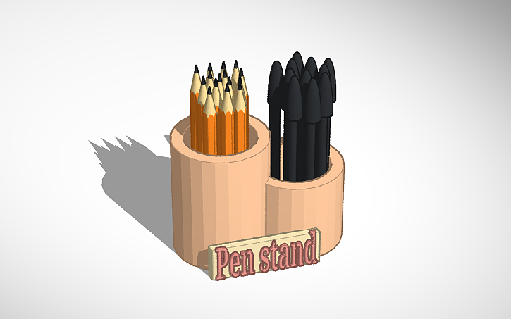 3D design Pen stand - Tinkercad