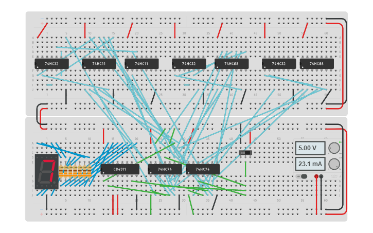 Circuit design Máquina de estado - Tinkercad