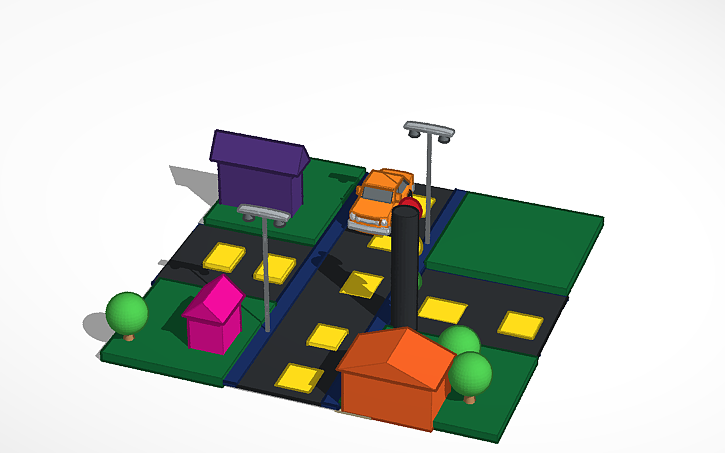 3D design Traffic Lights - Tinkercad