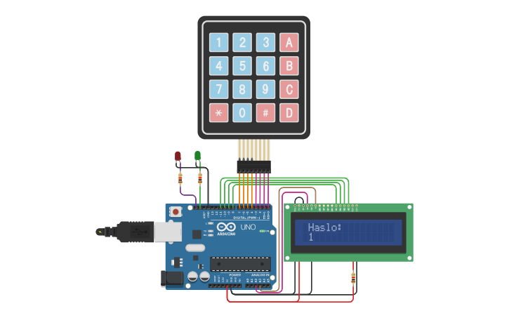 Circuit design Zamek | Tinkercad