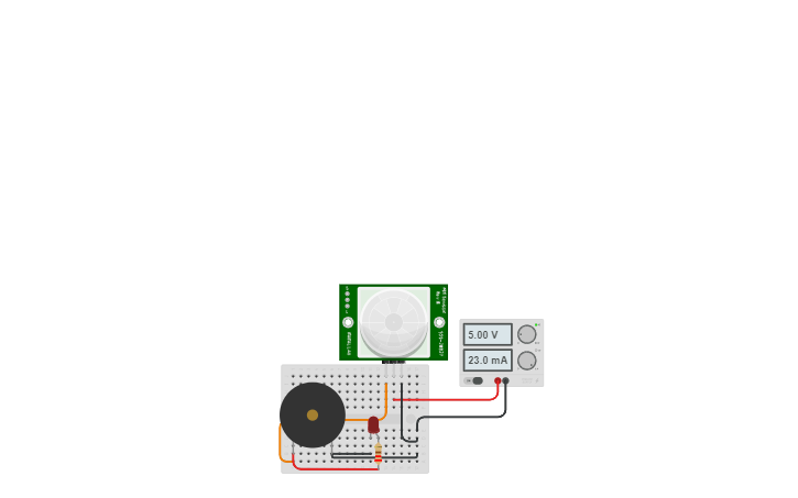 Circuit design PIR Sensor - Tinkercad