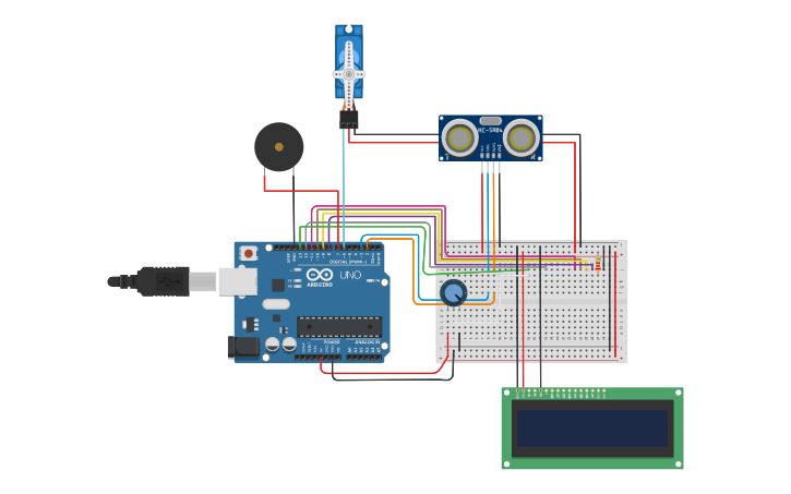 Circuit design Security system Project - Tinkercad