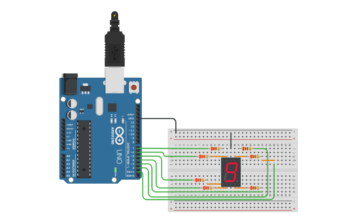 Circuit Design Display Arduino Tinkercad