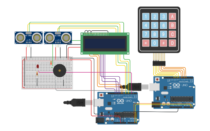 Circuit Design Control De Aforo Tinkercad