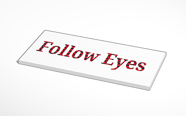 3d Design Follow Eyes Tinkercad