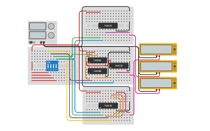 Circuit design Priority Encoder v2 - Tinkercad