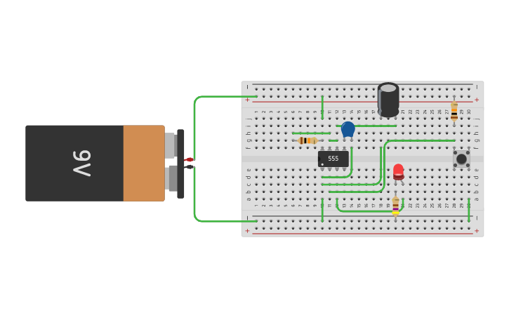 Circuit design 555 ortega | Tinkercad
