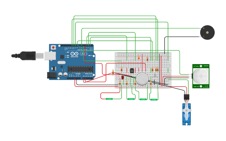 Circuit Design Vehicle Accident Prevention And Detection Tinkercad