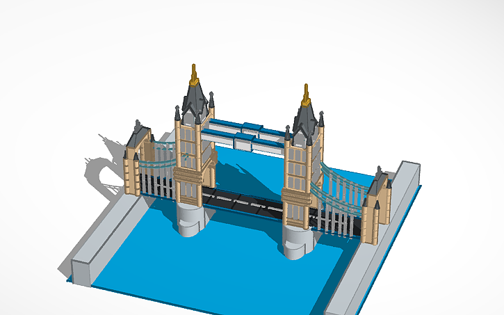 3D design London Tower Bridge - Tinkercad