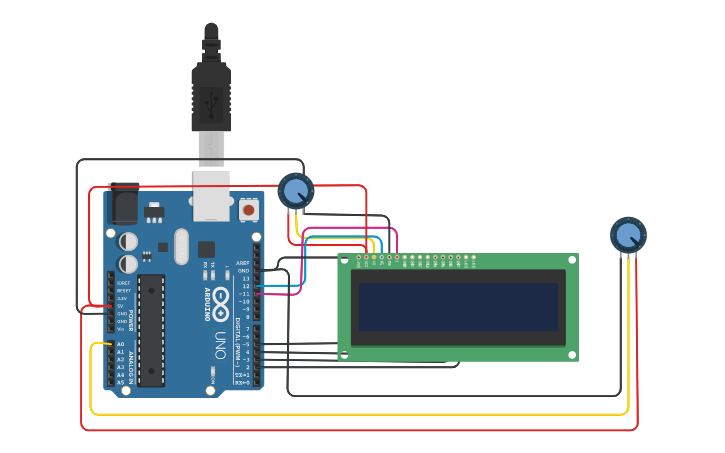 Circuit design Arduino Volt Meter | Tinkercad
