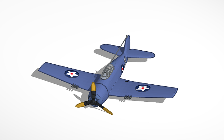 3D design F6F HELLCAT (VR1) - Tinkercad