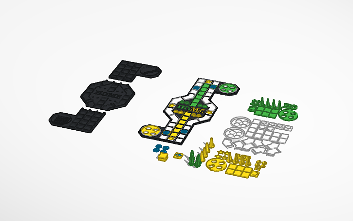 3D design 2 Player Ludo - Tinkercad