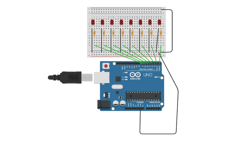 Circuit design Binary Fun | Tinkercad
