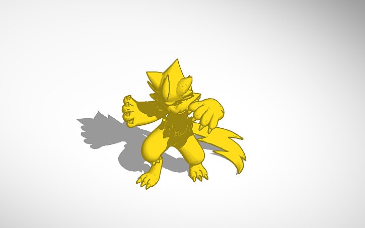 3D design Zeraora - Tinkercad