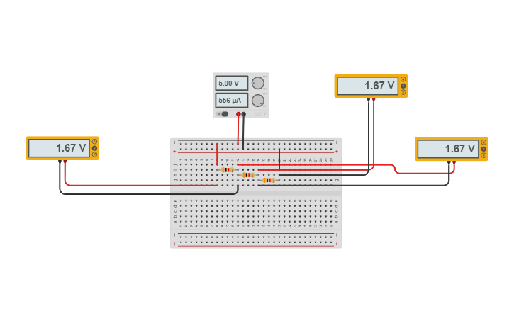 Circuit Design Resistors Connected In Series Circuit Tinkercad