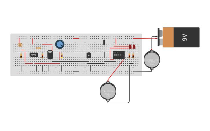 Circuit design Hikari sensor - Tinkercad