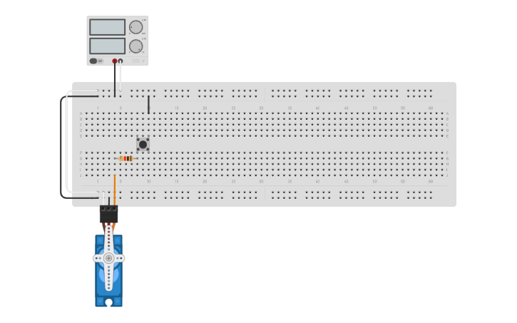 Circuit design Servomotor semana 23 - Tinkercad