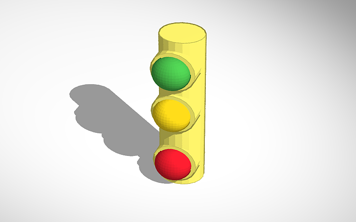 3D design semaforo 3D - Tinkercad