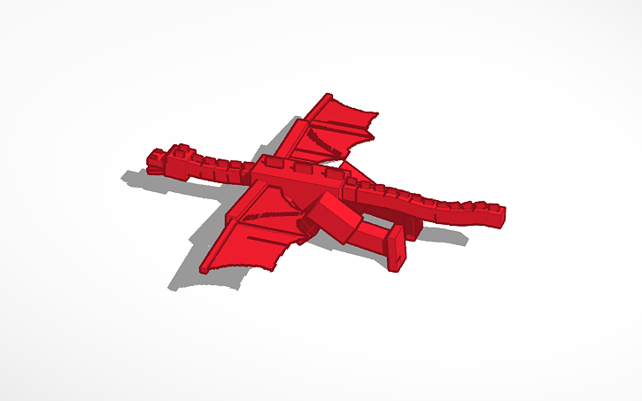 3D design minecraft fire dragon | Tinkercad