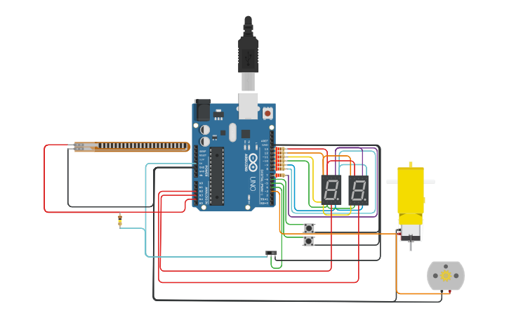 Circuit design prueba arduino parte 2 - Tinkercad