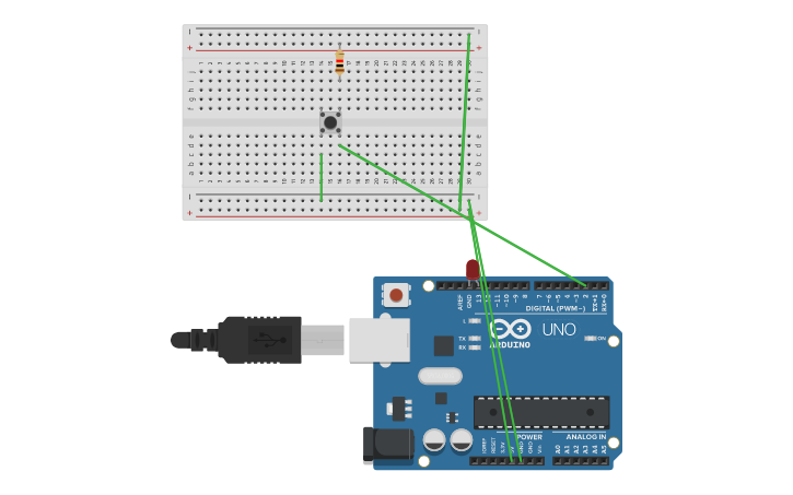 Circuit design INTERRUPTS WITH BUTTONS | Tinkercad
