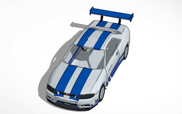 3D design 1999 Nissan Skyline GTR R34 - Tinkercad