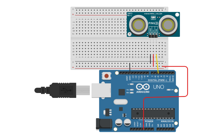 Circuit design Mesafe sensörü ve Seri Port_www_YAVUZTARHAN_COM - Tinkercad