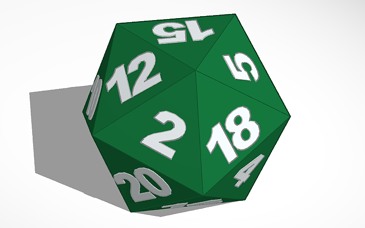 3D design 20-Sided-Die - Tinkercad