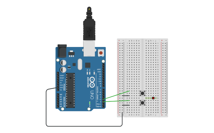 Circuit design Counting with Arduino Library | Tinkercad