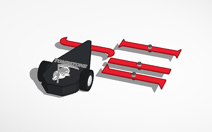3D design Battlebots tombstone (removable top armor) - Tinkercad