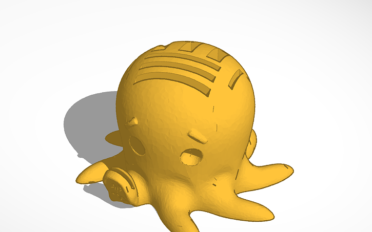 3D design octopus usb holder | Tinkercad