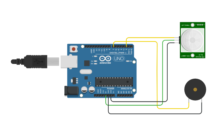 Circuit Design Alarm Security System Tinkercad