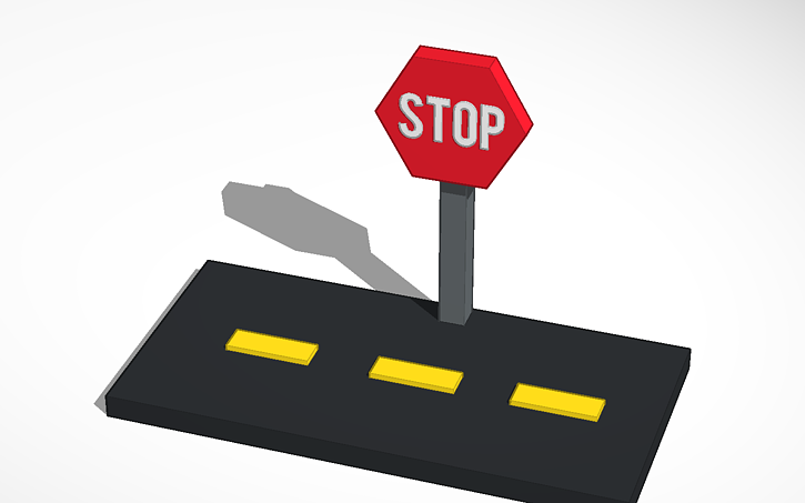 3D design Stop Sign - Tinkercad