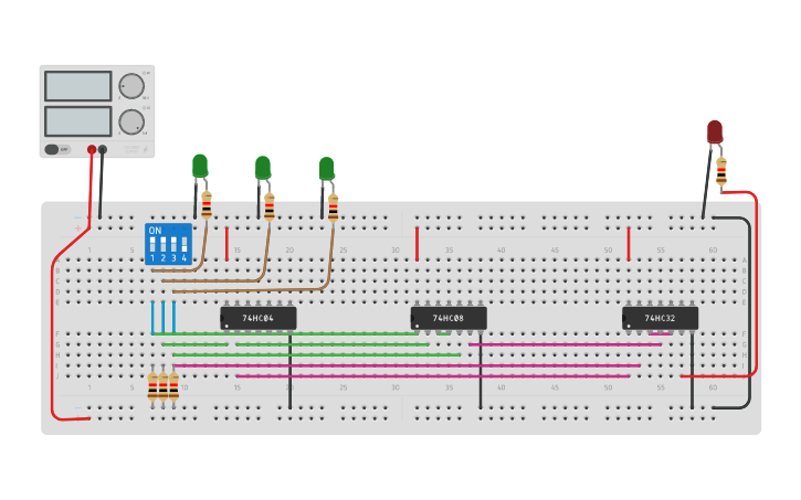 Circuit design Ejercicio 1 | Tinkercad