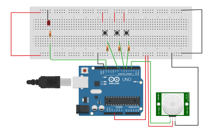 Circuit Design Password Lock Tinkercad