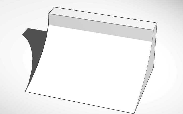3D design Fingerboard Quarter pipe - Tinkercad