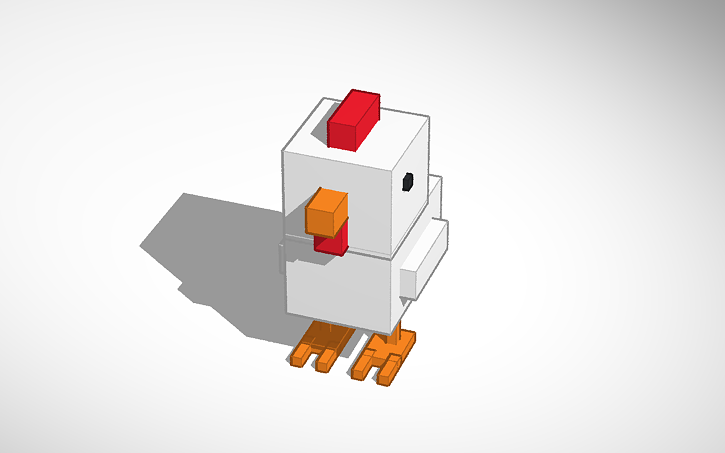 3D design Crossy Road Chicken - Tinkercad